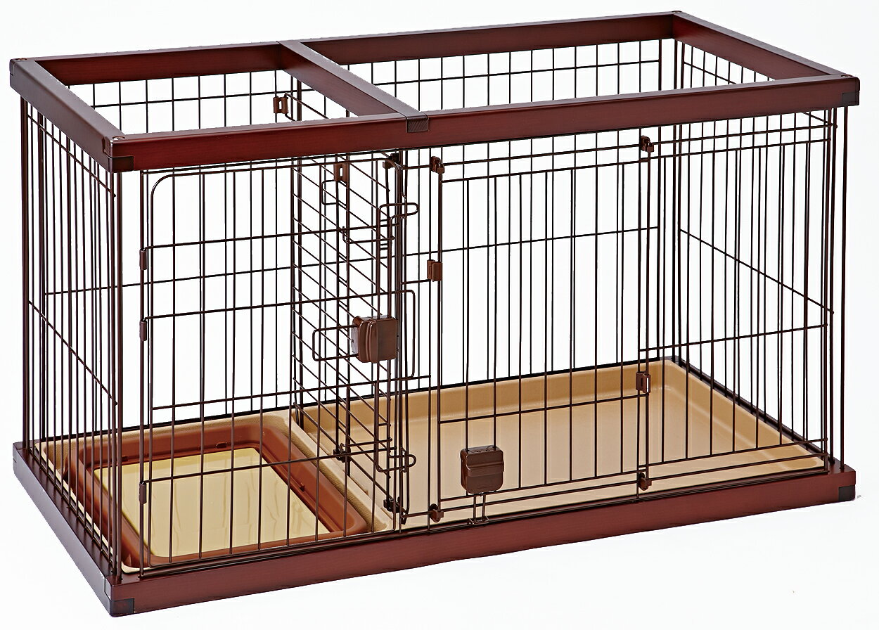 [商品サイズ(mm)]1110×85×610[単品重量(g)]13000 [原材料]木部：天然木、トレー：ABS樹脂、ロック部：ABS樹脂、フェンス：鉄、固定棒[商品説明]トイレスペースと居住スペースが区別でき、排泄のしつけに最適[使用方法...