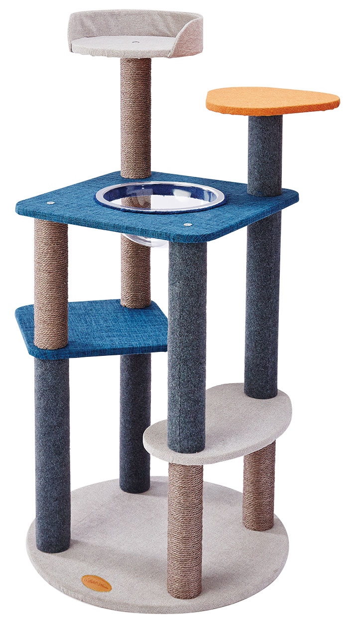 [商品サイズ(mm)]620×620×230[単品重量(g)]14500 [原材料]麻柱：紙・サイザル麻、ボア柱：紙・ポリエステル、板材：合成樹脂化粧パーティクルボード・ポリエステル・ナイロン、透明ハンモック：メタクリル樹脂[商品説明]いつ...