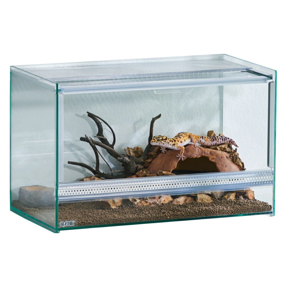 [商品サイズ(mm)]435×245×305[単品重量(g)]4300 [原材料]ガラス、PVC、アルミ、アクリル[商品説明]●天面フタは前後スライド、正面扉は上下スライド式で、少しだけ開けることが可能[使用方法・給与方法]爬虫類・両生類等...