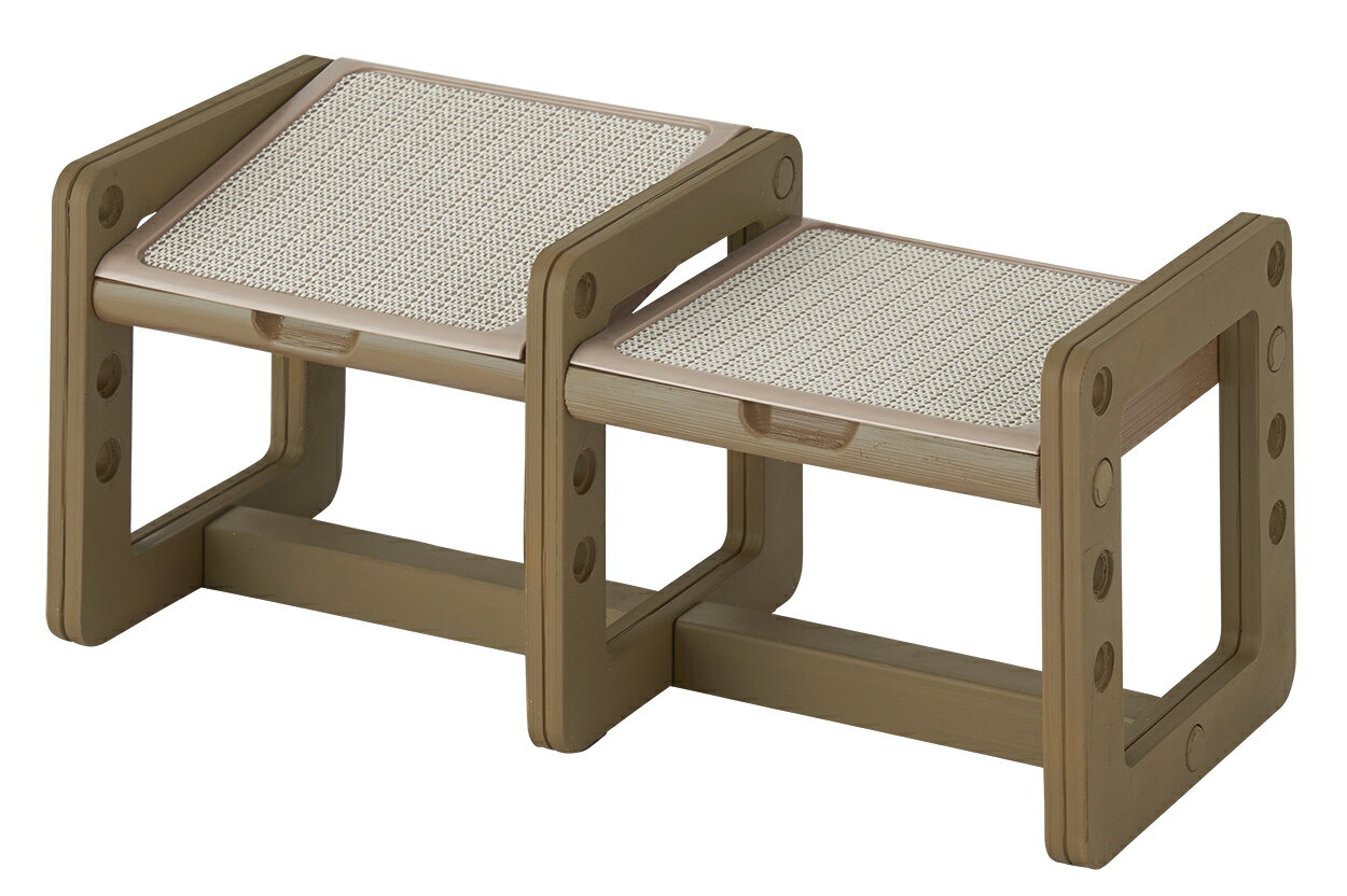 [商品サイズ(mm)]350×203×62[単品重量(g)]1010 [原材料]本体：ABS樹脂スベリ止めマット：塩化ビニル樹脂[商品説明]高さ4段階、角度1段階節可能。[使用方法・給与方法]〈組立て方法〉・本品は分けて2台として使用する方...