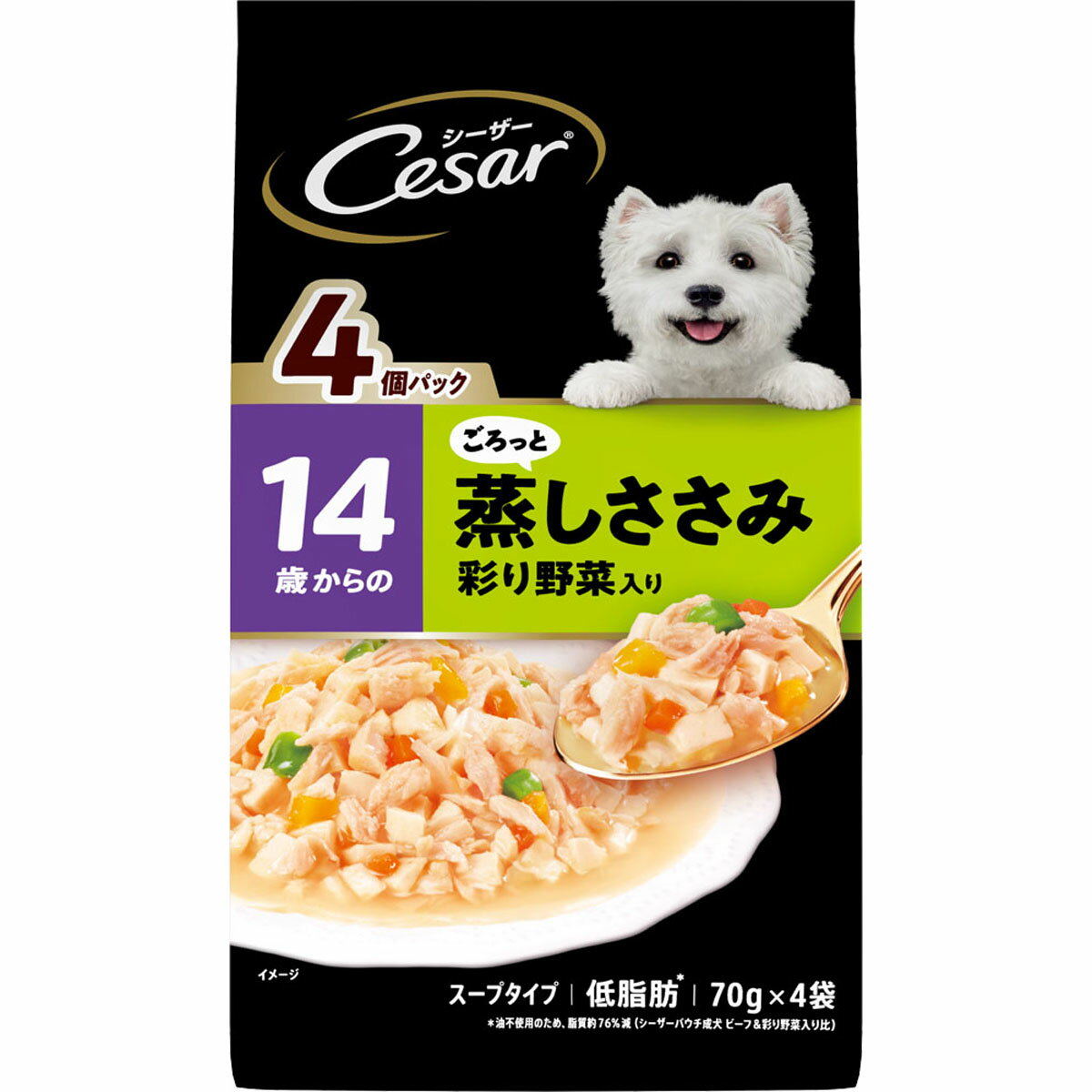 [商品サイズ(mm)]100×57×175[単品重量(g)]299 [エネルギー]35kcal/袋[栄養成分]たんぱく質7.5％以上、脂質0.3％以上、粗繊維0.5％以下、灰分3.0％以下、水分90.0％以下[原材料]肉類（鶏肉、ささみ等）...