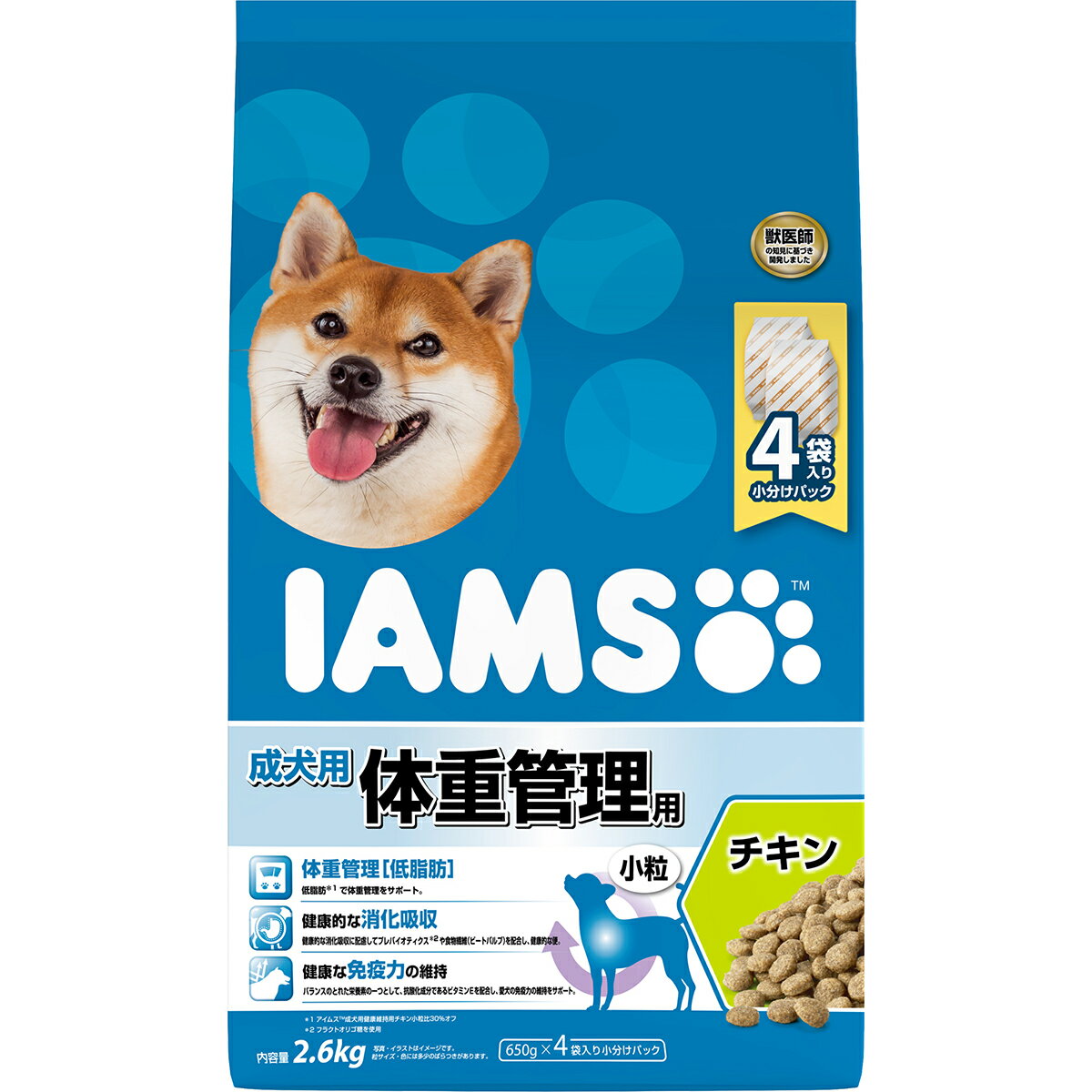 [商品サイズ(mm)]240×150×418[単品重量(g)]2670 [エネルギー]343kcal/100g[栄養成分]たんぱく質21.0％以上、脂質8.5％以上、12.5％以下、粗繊維4.0％以下、灰分8.0％以下、水分12.0％以下[...