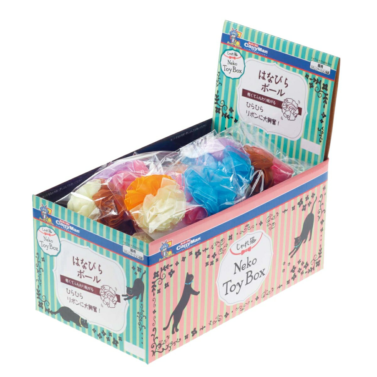 [商品サイズ(mm)]100×50×120[単品重量(g)]4 [原材料]ポリエステル[商品説明]リボンを使用した軽くてふんわり転がるボール玩具。[使用方法・給与方法]袋から取り出して遊ぶ[使用上の注意]!注意●用途、対象を守る。●幼児の手...