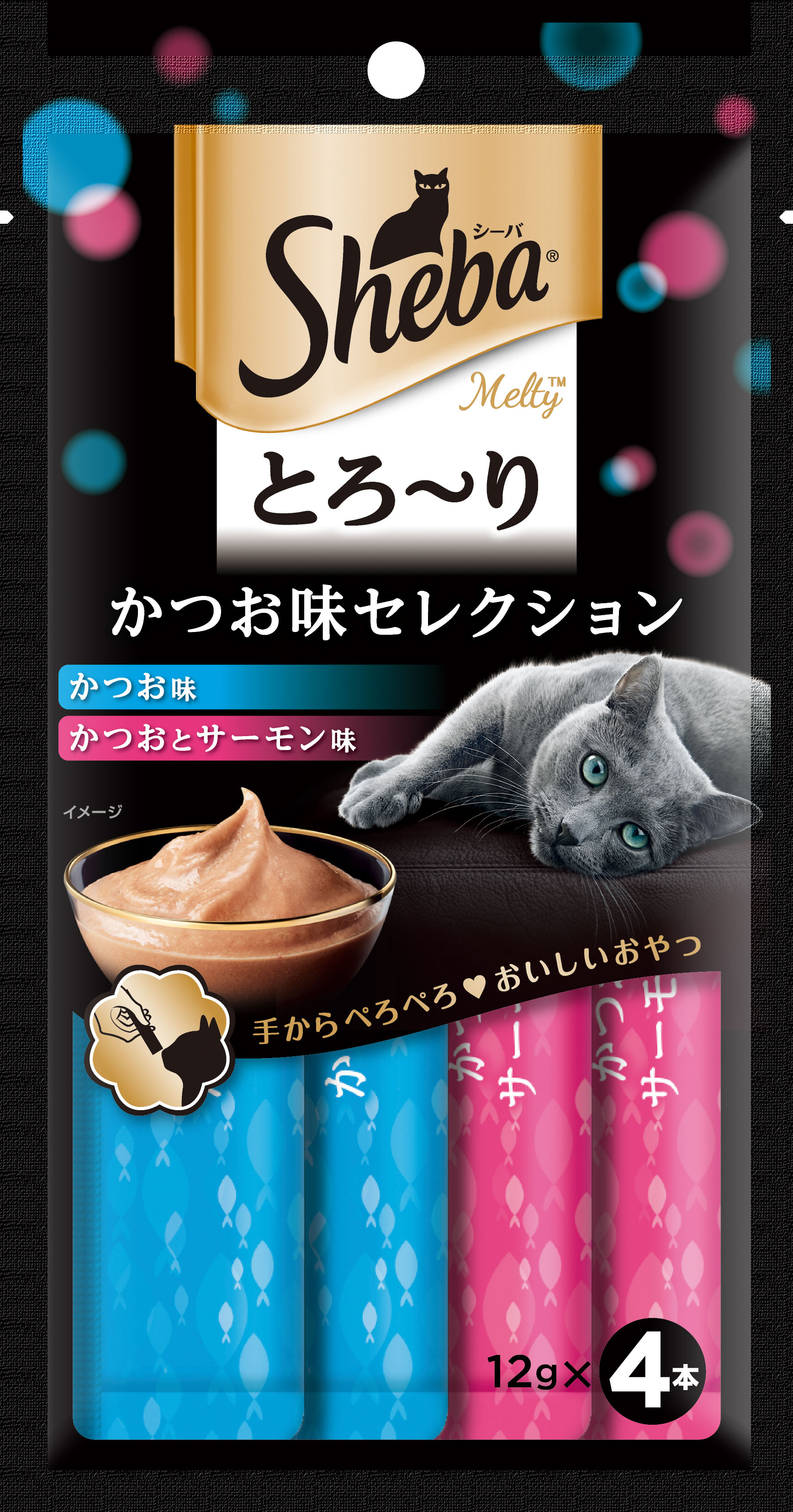 [商品サイズ(mm)]110×9×210[単品重量(g)]55 [エネルギー]8kcal/1本[栄養成分]たんぱく質5.0％以上、脂質0.2％以上、粗繊維0.5％以下、灰分3.0％以下、水分90.0％以下[原材料]鶏肉、魚類（かつお、サーモ...