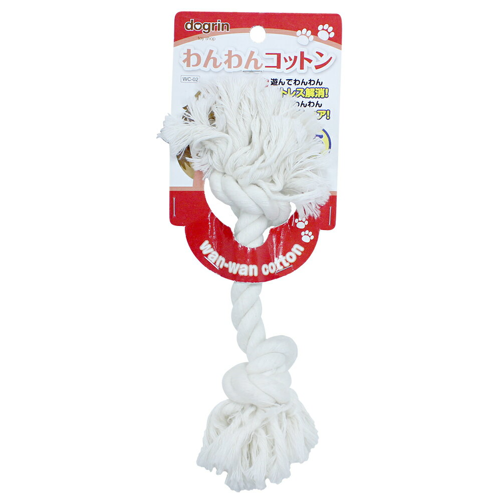 [商品サイズ(mm)]85×40×230[単品重量(g)]53 [原材料]コットン[商品説明]犬用玩具[使用方法・給与方法]・噛んで遊ぶことにより繊維が歯と歯の間に入り込み歯磨き効果で歯をきれいにします。[使用上の注意]●食べられません。●...
