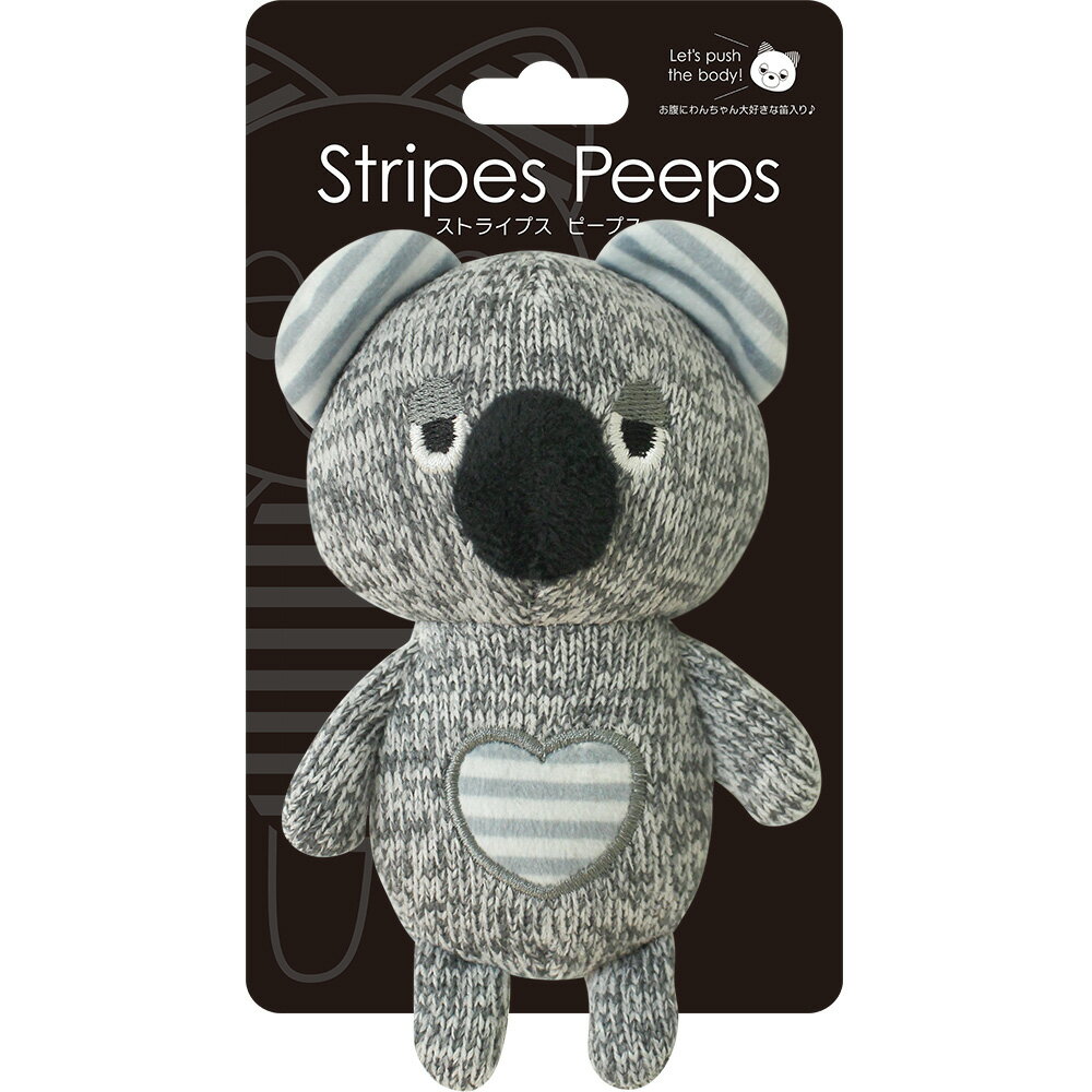 [商品サイズ(mm)]100×65×170[単品重量(g)]30 [原材料]ポリエステル、EVA[商品説明]ストライプス柄のかわいいぬいぐるみです。お腹に笛入りで噛むと音がなります。[使用方法・給与方法]・ワンちゃん用おもちゃです。・ワンち...