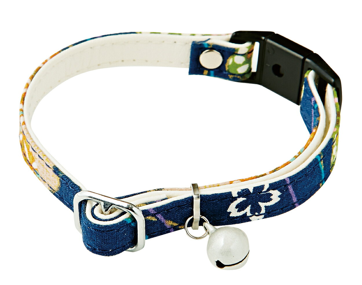 [商品サイズ(mm)]10×10×120[単品重量(g)]10 [原材料]生地：綿、合成皮革[商品説明]新シリーズの和柄シリーズ。合皮合わせでシンプルで、力が加わると外れるバックル仕様。[使用上の注意]●本品は猫用です。猫以外には使用しない...