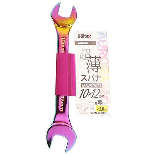 【特長】 ●超薄い(約3.0mm)、狭い隙間に便利。 【用途】 ●ダブルナットの締めつけや緩め作業に。 ●台車・机・椅子のキャスター類の調整、交換作業に。 ●自動車の車軸部分などに。 【仕様】 ●対応サイズ：10×12mm ●サイズ(mm)...