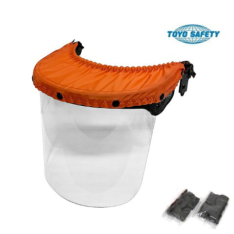 作業用ヘルメットにも取付け可能です。 (三種類の取付部品を標準装備してあらゆるヘルメットに対応) 製品重量：178g PET製透明シールド　：長さ195mm（1.5mm厚） 商品の品番をクリックできます。 品番 商品名 No.3007-TS...