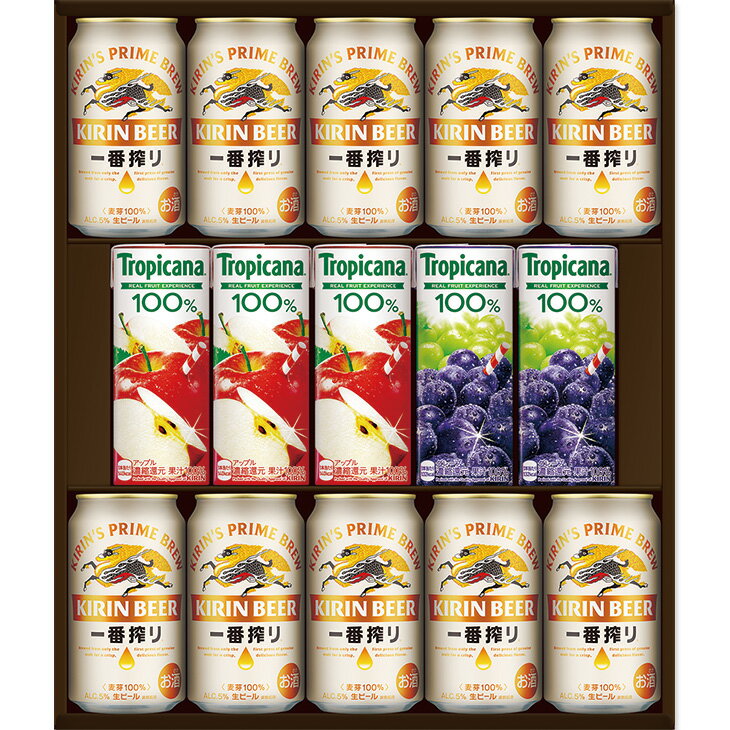 商品内容キリン一番搾り生ビール350ml×10、トロピカーナ100％アップル250ml×3、トロピカーナ100％グレープ250ml×2各種アイコンアイコンの説明はこちら【カタログ掲載ページ】はこちら【夏ギフトについてのご案内】はこちら人気の...
