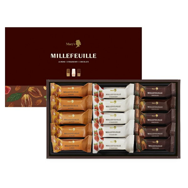 ■説明口どけなめらかなチョコレートで包みこんだ、サクサクのパイ生地とまろやかなクリーム。チョコレート・パイ・クリームを絶妙なバランスで仕上げた、メリー自慢のミルフィーユです。おうちスイーツやお手土産として、メリーチョコレートのミルフィーユを...
