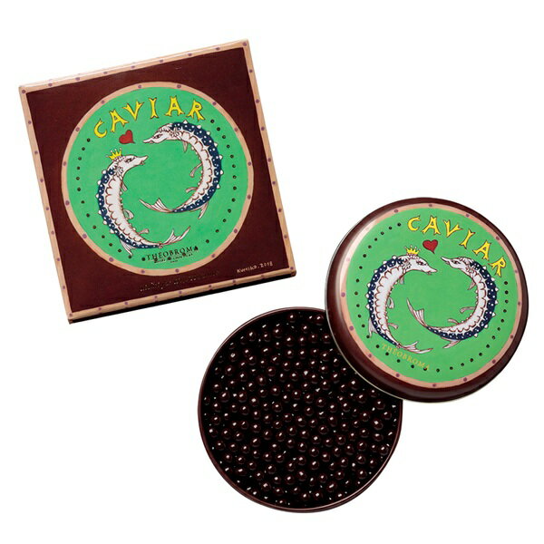 ■説明キャビアに見立てた粒状のシリアル入りダークチョコレート■商品詳細内容量：100g賞味期限：製造日より360日温度帯：常温便でお届けいたします。特定原材料：乳・小麦保存方法:常温アルコール度数:不使用■お届け時期についてお届け時期：2月...