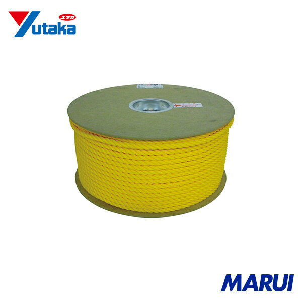 特長 ■耐候性に優れ、軽量で水に強く、強力でショックにも強いロープです。 用途 ■ネット、農水産業、インテリアなど。 仕様 ■色：黄■線径(mm)：9■長さ(m)：150■ロープの打ち方：3つ打■包装形態：ドラム巻 仕様2 - 質量 6.5...