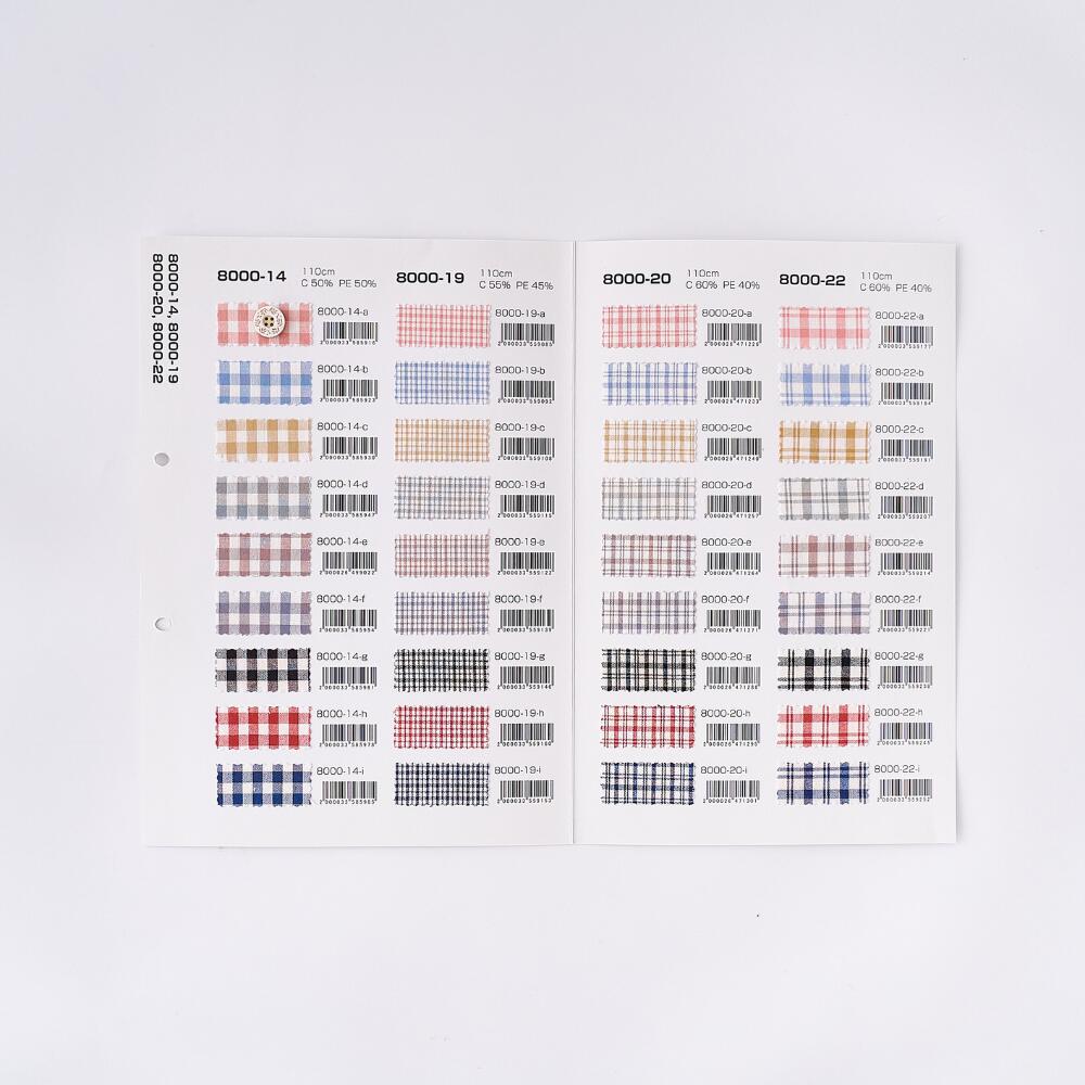 ■商品について 当店オリジナルの定番生地をサンプル帳にしました。 ぜひお試し下さい。 ■透け感：なし ■厚み：0.37mm ■ハリ：3（1：弱　5：強い） ■縫いやすさ：1（1：簡　5：難） ■シワへの強さ：4（1：弱　5：強） ■水通し：...