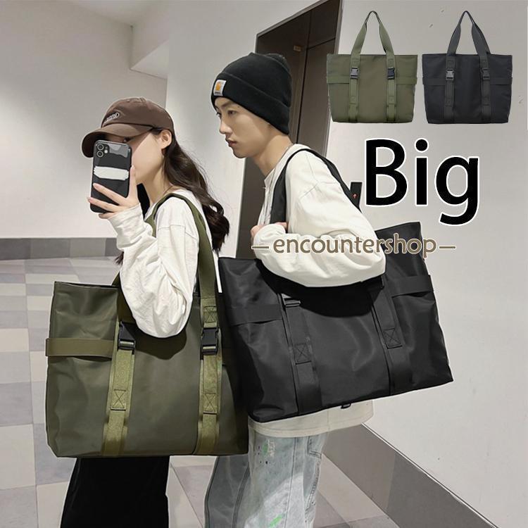 メンズ バッグ トートバッグ■素材：ナイロン■カラー：アミーグリーン ブラック■サイズ：横幅44cm×マチ幅12cm×縦幅38cm■重さ：約0.72KG■原産地：中国