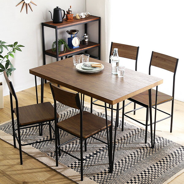 【素材】 主材：スチール　MDF 表面加工：粉体塗装　PVC 【商品サイズ】 テーブル：W110×D69×H73cm 椅子：W38×D38×H81cm 【商品重量】 テーブル単体:10.8kg 椅子単体:3.8kg 【梱包サイズ】 118×...