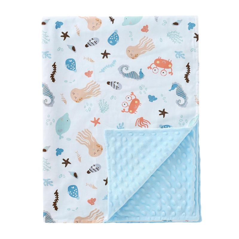 ベビーブランケット 子供毛布 保育園毛布 ふわふわ お昼寝カバー ひざ掛け 肩掛け ベビーカー 超やわらかい肌ざわり 可愛い 新生児 出産祝い プレゼント 春 夏 秋 冬 75 x 110cm