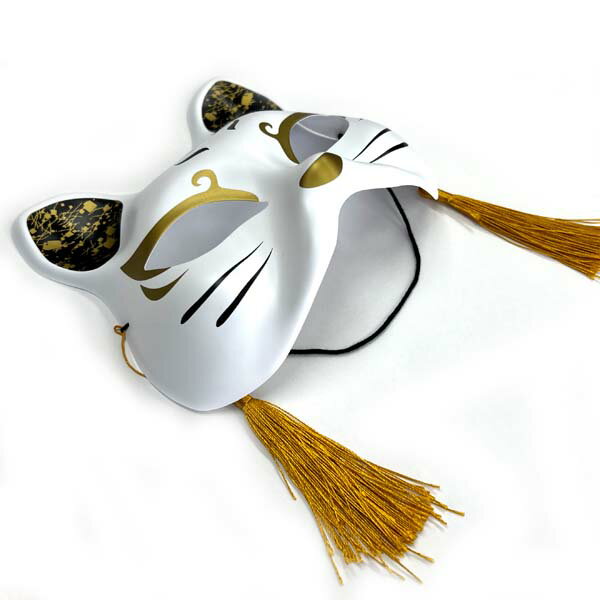 半面　猫面　十三・月 ★商品説明 口元が開いた、半面タイプです。 ネコをモチーフに、アート的にアレンジ。 サイドの房がアクセントです。 ★セット内容 ・本体x1 ★電池有・無 ・使用しません。 ★商品サイズ ・大人用サイズ ★対象年齢 ・ ...