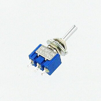 M6ねじによる小型のパネル取り付け形、標準レバー【仕様】・操作部形状：バット状レバー・極数：単極双投・スイッチ特性：ON-OFF-（ON)・端子部形状：はんだ端子・定格：AC125V-6A・実装：・接触抵抗：20mΩ以下(max)・耐電圧：...