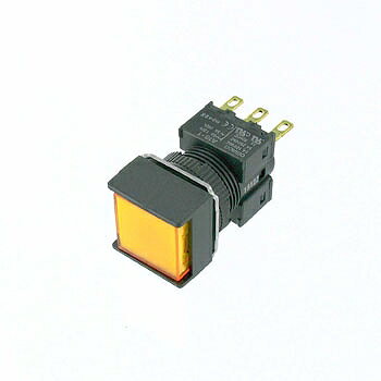 【仕様】・極数：・動作機能：OFF-(ON)・本体部カラー：黒・操作部形状：正方形/2方向ガード・操作部カラー：黄・操作部表示：なし・端子部形状：はんだ端子・定格：AC125V-5.0A・備考：