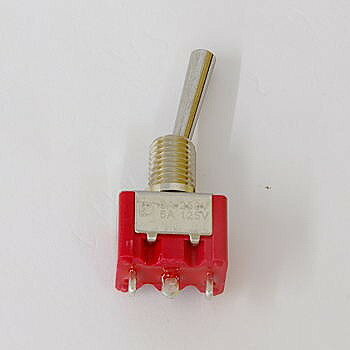 M6ねじによる小型のパネル取り付け形ハンダ付け端子タイプ、小容量の電源スイッチなどにM6ねじによる小型のパネル取り付け形ハンダ付け端子タイプ小容量の電源スイッチなどに・操作部形状：バット状レバー・極数：・スイッチ特性：ON-OFF-ON・端...