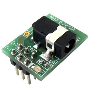 ・寸法　：15.24×20.32×15.60（mm）●DCジャック EIAJ電圧区分2（MAX6.3V/2A）、外径φ4.0mm、内径φ1.7mm、センタープラス●ACアダプタからブレッドボードに給電できます。●サンハヤト製ブレッドボード（...