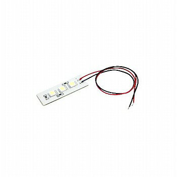 ○両面テープ付属○DC12V専用○LED3灯(発光色：白)○消費電流：60mA○コード太さ/長さ：0.2sq相当/200mm○材質：・コード/導体:電気用軟銅線・絶縁被覆:塩化ビニール・両面テープ/基材:発泡ポリエチレン・粘着剤:アクリル系...