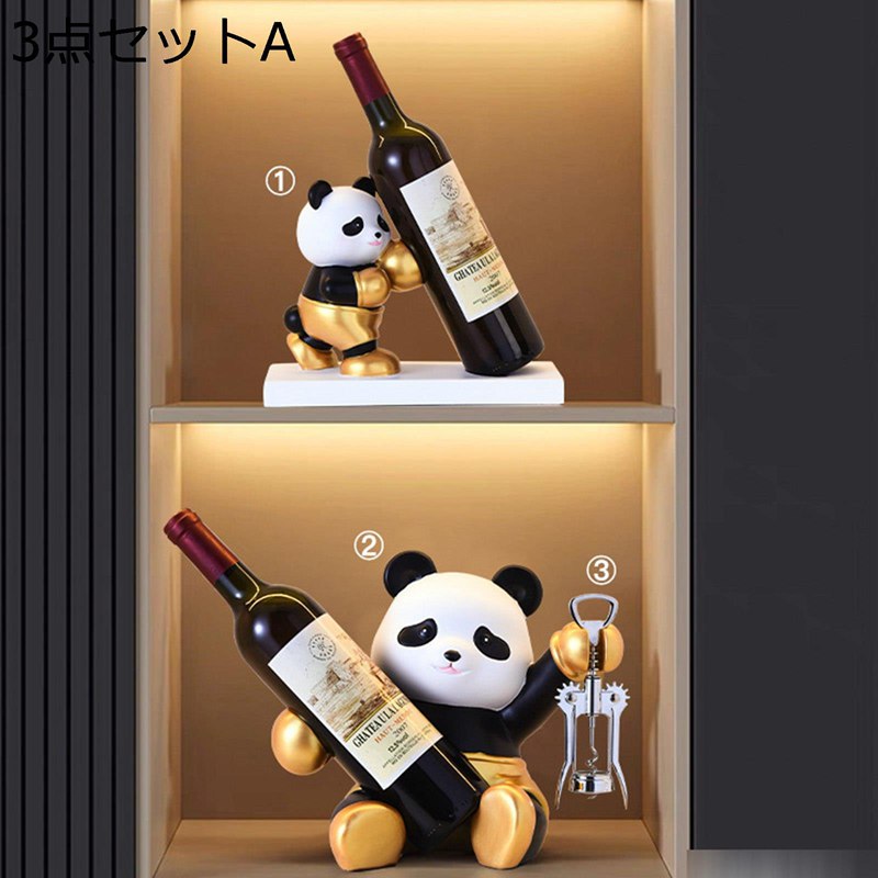 　　　 ◆◇◆人気の秘密◆◇◆ ?パンダのワインボトルホルダーラックの置物は創造的にデザインされており、高品質の樹脂で作られており、耐久性があり、環境に優しく、素晴らしい仕上がりです。 ?ワインボトルラックは手磨き、彫刻、塗装、トリミングさ...