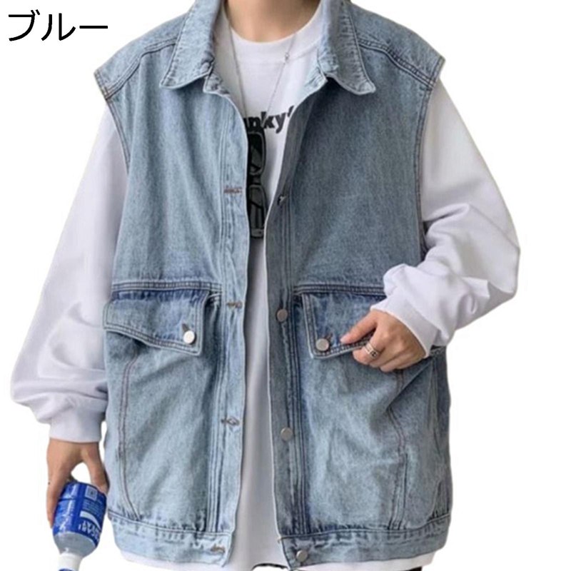 　　　 ◆◇◆人気の秘密◆◇◆ 【素材】デニムベストのカラーはトレンドカラーであるインディゴとなっており、オリジナル刺繍は流行をうまく取り入れながらも さりげない大人の着こなしとなっています。 【レイヤード】シンプルなコーデに羽織るでけで街...
