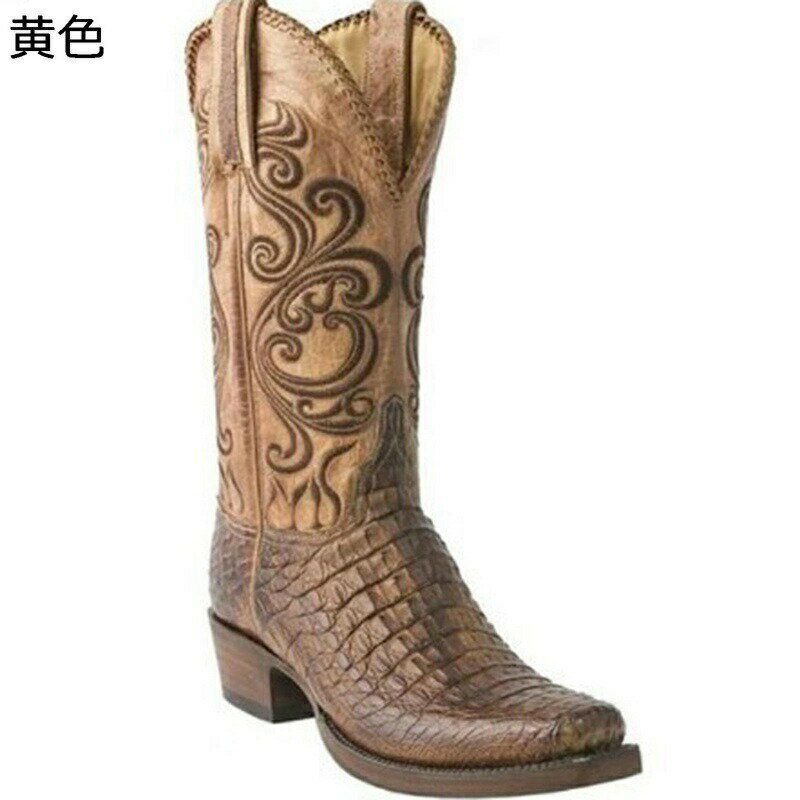 　　　 ◆◇◆人気の秘密◆◇◆ 【vカット&足入れしやすい】vカットの履き口が広くのロングブーツはとっても履きやすい♪楽に脱ぎ履きできるミドル丈ブーツです。重くなりがちな秋冬コーデも軽さが出せるウェスタンブーツです。 【素材】アッパーは装飾...