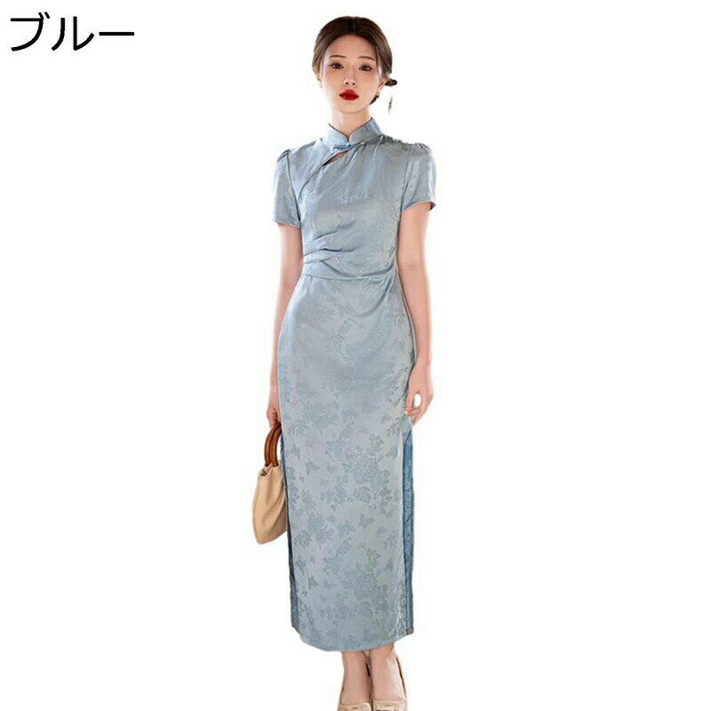 　　　 ◆◇◆人気の秘密◆◇◆ ◎高品質な生地を使用しており、高級感があります。縫製、細部にまでこだわって作られた質の高い衣装。 ◎ロング丈のチャイナドレスは、全体的に優雅で上品な印象を与えます。足元まで伸びるドレスのシルエットは、女性らし...
