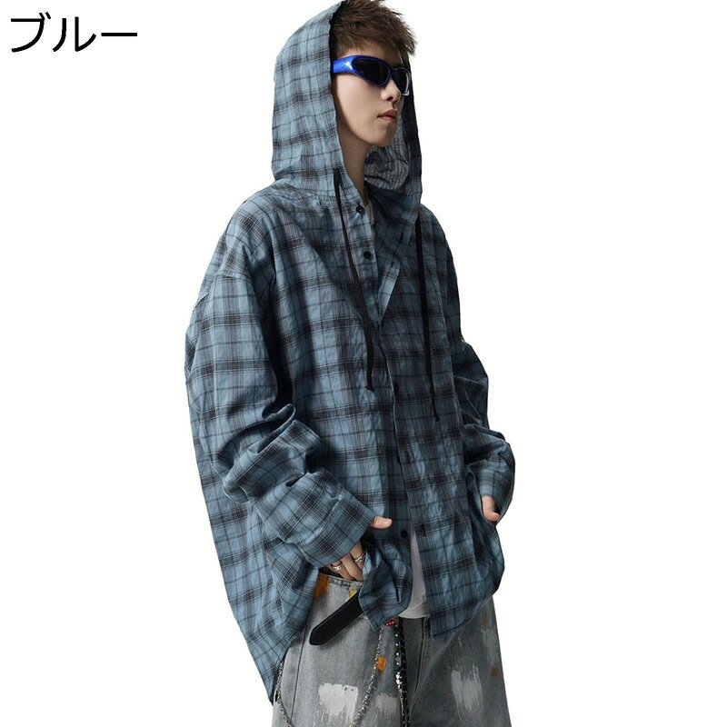 　　　 ◆◇◆人気の秘密◆◇◆ 【フード付き】ドローストリング付き、胸ポケットあり、ラウンドカット丈。トレンドのゆったりシルエットのチェックシャツパーカー。適度なドロップショルダーで旬な印象に仕上がります。 【厚手】生地で作られており、服の...
