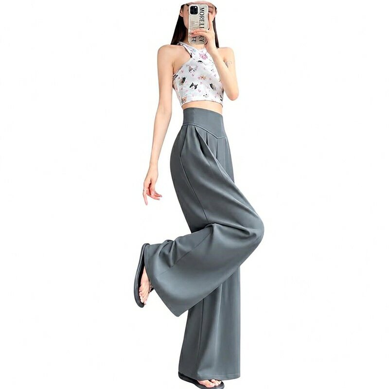 　　　 ◆◇◆売れている秘密◆◇◆ 【洗練されたシルエット】ハイウエストパンツならではの脚長効果が際立ち、V字のウエストラインが腰回りをスッキリと見せてくれます。滑らかな質感のワイドパンツは、歩くたびに美しく揺れるドレープ感が魅力で、日常の...
