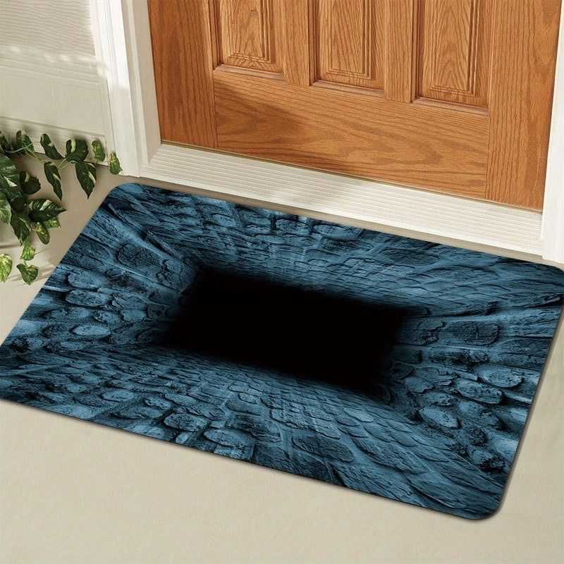 　　　 ◆◇◆売れている秘密◆◇◆ 【ユニークな立体デザイン】床に深い穴が空いているかのような3Dトリックアートを施したおもしろ玄関マットです。クリエイティブな視覚的落とし穴デザインが、訪れるトを驚かせ、毎日の帰宅を楽しく演出します。モダン...