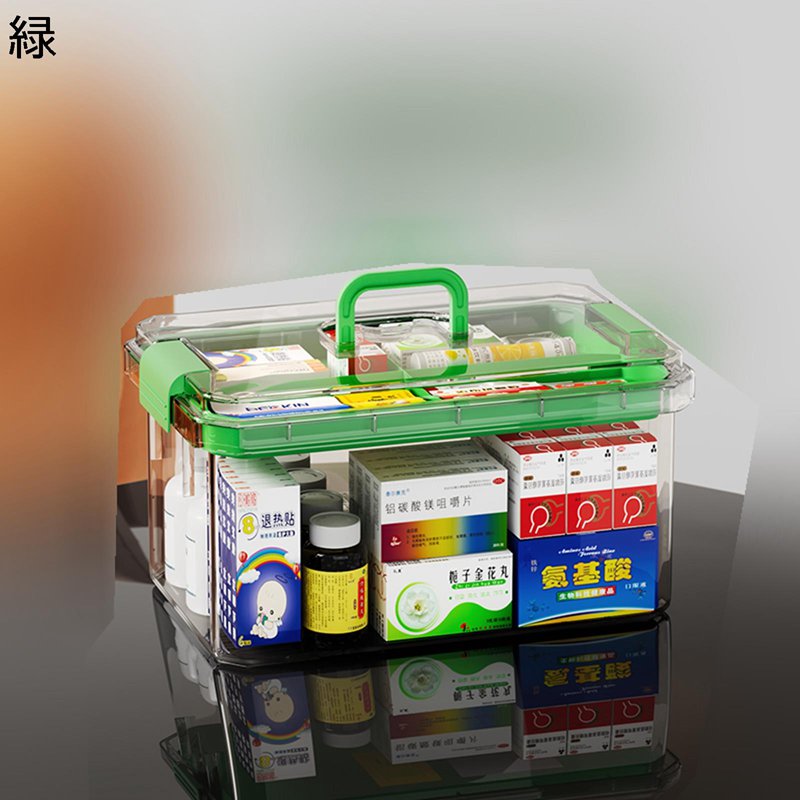 　　　 ◆◇◆人気の秘密◆◇◆ ??サイズ：小(24*19*16cm)　大(29*22*17cm)　特大(38*26*22cm) ??高い素材：蓋が透明度の高い素材から作られ、一段目の常用薬は見やすい、光沢感と清潔感があり見た目がおしゃれ！...
