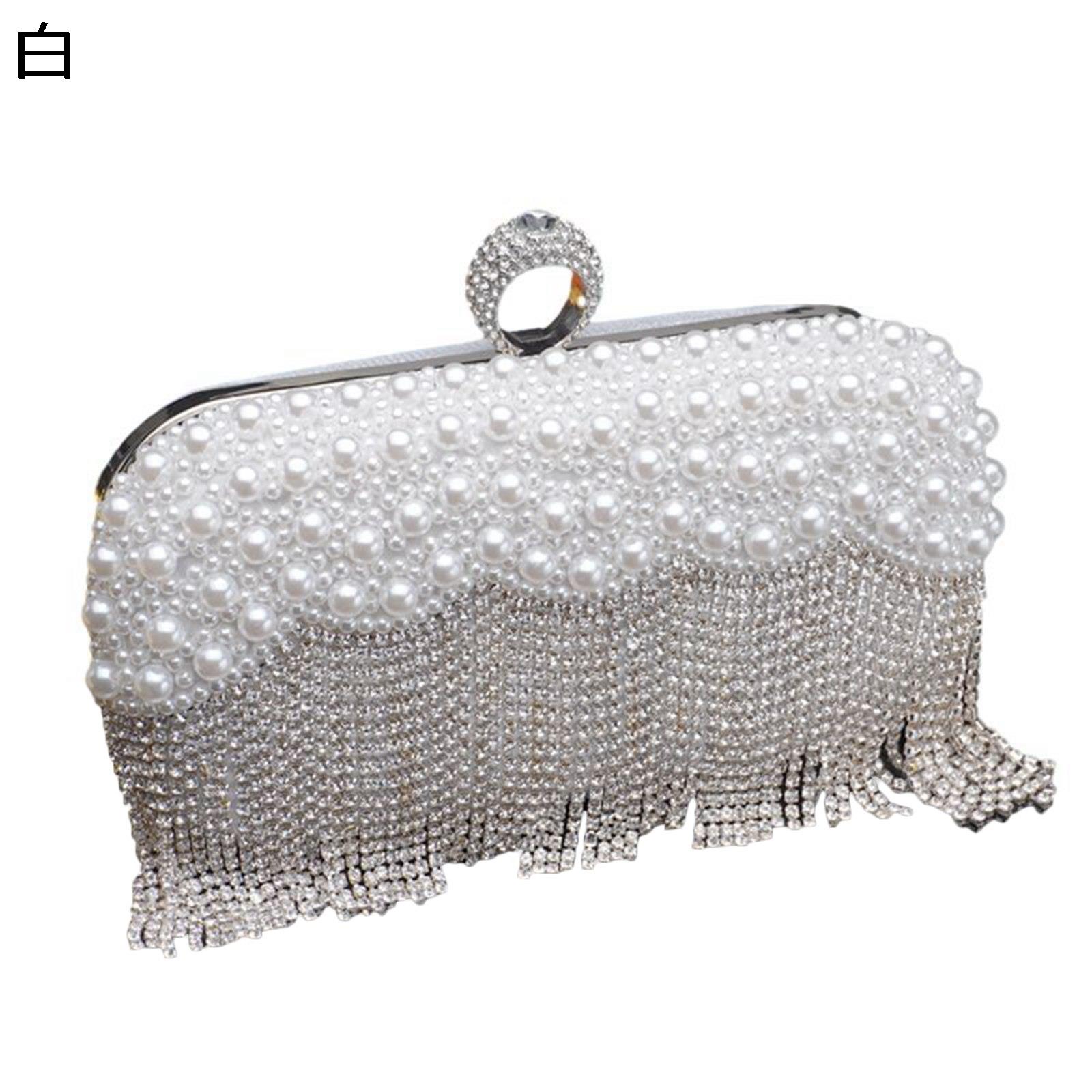 　　　 ◆◇◆人気の秘密◆◇◆ サイズ：5x19x10cm パールやラインストーンを散りばめた贅沢パールクラッチバッグ。光学的に純度を高めた見事な光沢と輝きが魅力です。 化粧ポーチや財布、小物もしっかりと入るので、普段使いだけでなく通勤用の...