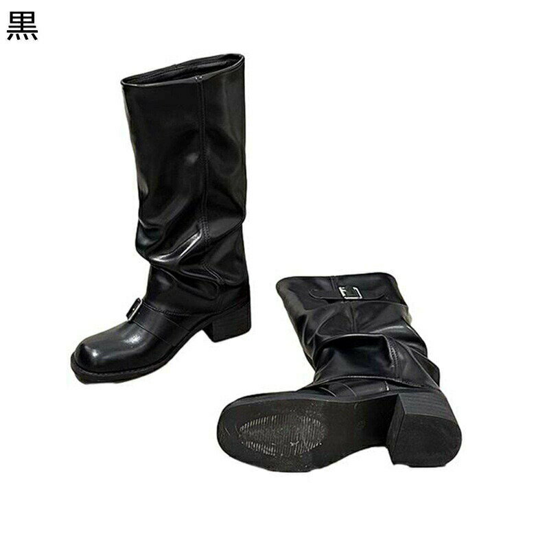 　　　 ◆◇◆人気の秘密◆◇◆ 【仕様】素材：Puレザー；ヒールの高さ: 5cm； ヒールのタイプ: 太ヒール；今年らしいトレンド感に加え、歩きやすいのが魅力〜脚長に見えるデザインです。 【ロングブーツ】すとんと真っすぐに落ちるシルエットは...