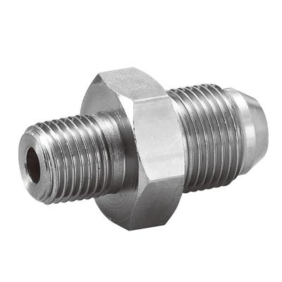 【特徴】●管用平行おねじ(30°おすシート)【材質】●S20C相当(三価クロメート処理)詳細情報・スペックT1(G)：1”T2(R)：3/4A：20B：12C：22.5φd1：22φd2：16L：54.5HEX：38最高使用圧力(Mpa)：...