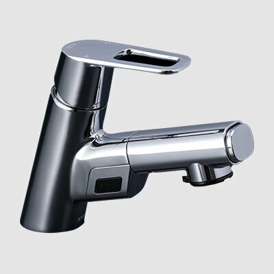 この商品のメーカーへのお問い合わせはコチラ　→　※当店ではお客様のご使用環境等の確認ができませんので商品の仕様・規格・取替適合の可否はお間違えの無いようメーカーへのご確認をお願いしております。シングルシャワー付混合栓（センサー付）（eレバー...