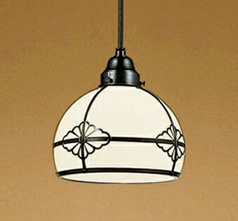 高演色LED 白熱灯器具100W相当 OP252606LR 電球色 消費電力7.2W Ra94 【和風V】 ●LED電球一般形 7.2W(E26) No.295AL ●(黒色メタリック)●ガラス(乳白) ●コード収納フレンジ付 ●巾φ210...