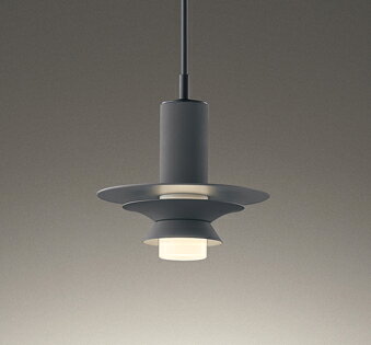高演色LED 白熱灯器具60W相当 OP252761R 電球色 2700K 調光器別売 消費電力5.4W Ra93 ●LED ●ルミ・鋼(チャコールグレー色)●ポリカーボネート(乳白)●樹脂(黒色) ●コード収納フレンジ付 ●巾φ160 高...