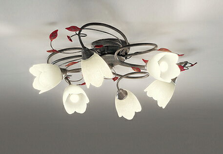 高演色LED OC257026LR 電球色 消費電力26.4W Ra94 ●LED電球ミニクリプトン形 4.4W×6(E17) No.292AL ●(モカブラウン色古味)●ガラス(ケシ・スカボ調)●えんじ色飾付 ●巾φ708 高250 4....