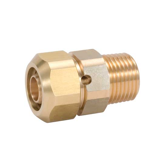 樹脂管用メカニカル式継手、オスアダプターです。専用工具が必要なく、誰でも簡単に施工できます。挿入確認窓でパイプが奥まで挿入されたことが確認できます。ナット端面よりチャックリングが露出すること、ナットが本体に当たることで施工完了の確認ができま...