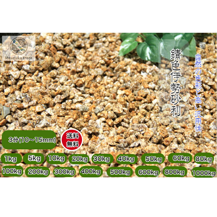 商品情報サイズ3分10～15mm材質天然石色錆色　茶系商品説明天然石　日本庭園　洋風、和風のお庭に使える枯山水庭園洗い出し砂利注意事項*天然石のため、入荷時期により、大きさや色調や濃淡、混ざり具合にはバラツキがあります*形状や色合いが全く異...