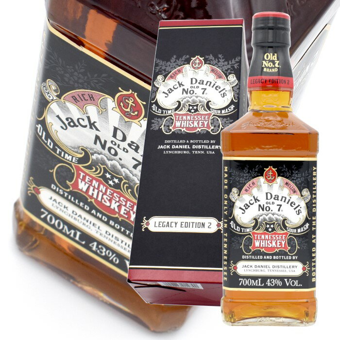 ジャックダニエル(JACK DANIELS) レガシーエディション 「ジャックダニエル Old No. 7（ブラック）」よりも3%ほど高い、アルコール度数43%の「レガシーエディション」。 基本的な味わいはブラックとほぼ同じですが、アルコー...
