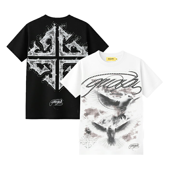商品詳細表記サイズS/M/Lカラーホワイト/ブラック 品番 601ascensiontee 素材 コットン 100% 実寸 S：着丈 72.5cm、身幅 59cm、肩幅 54cm、袖丈 22cm M：着丈 73cm、身幅 61cm、肩幅 5...