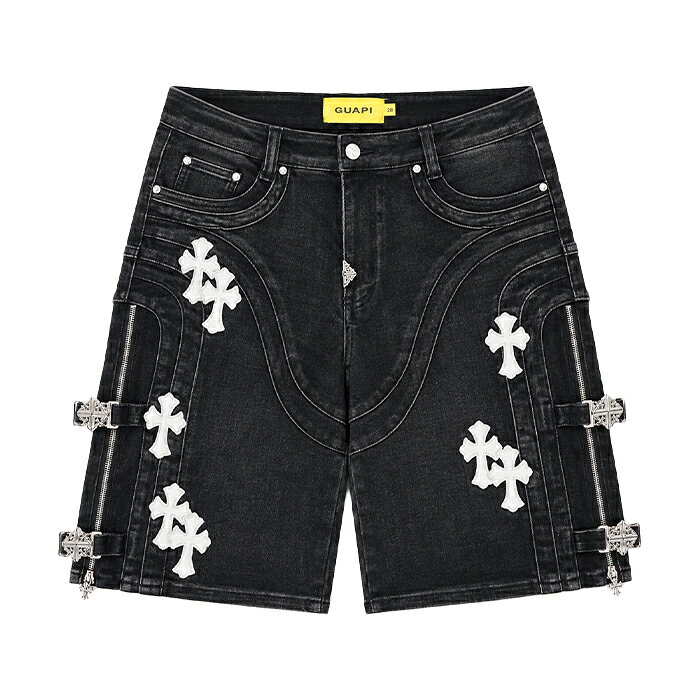 商品詳細表記サイズ28/30/32カラーブラック 品番 601obscrsbuckle 素材 コットン 99% スパンデックス 1% 実寸 28：ウエスト 76cm、股上 30cm、股下 33cm、ワタリ 32cm、裾幅 29.5cm 30...