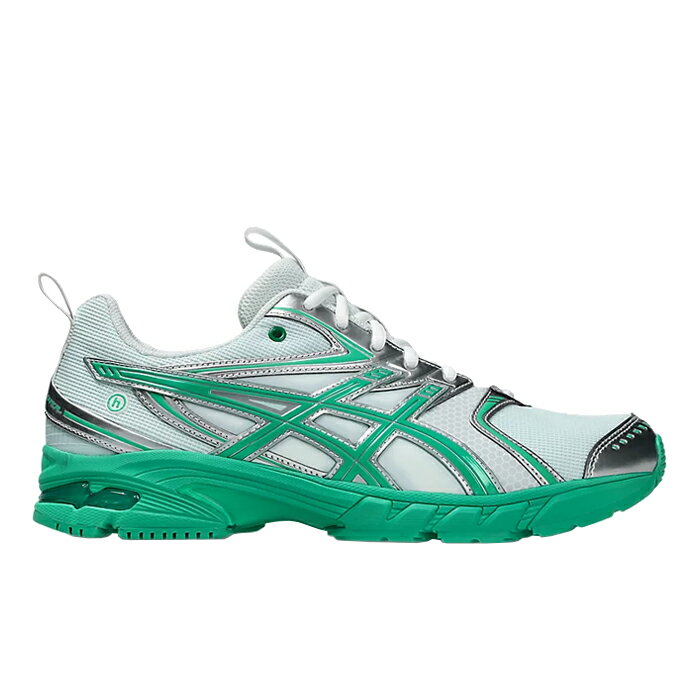 商品詳細表記サイズ24cm/24.5cm/25cm/25.5cm/26cm/27cmカラーホワイトグリーン×シルバー 品番 hdgeldstrainer 素材 アッパー：合成皮革、合成繊維、合成樹脂 アウター：ゴム底 商品説明 ＜Hidde...