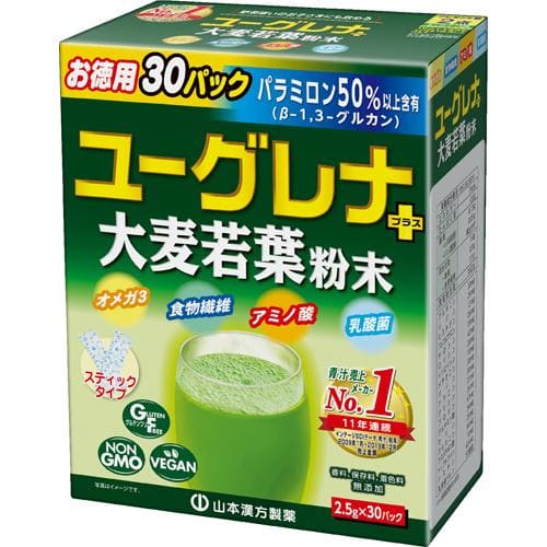 広告文責・販売事業者名:株式会社ビューティーサイエンス TEL 050-5536-7827商品名 山本漢方製薬 ユーグレナ+大麦若葉粉末 2.5gx30包 サイズ・容量 2.5gx30包 原材料 大麦若葉、ユーグレナ、乳酸菌(殺菌)YK-1...