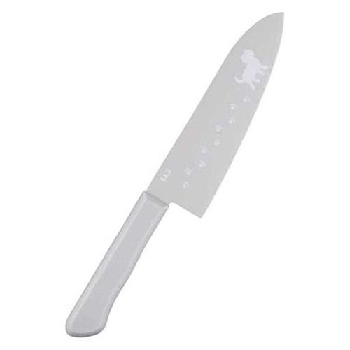 商品名 貝印株式会社 Nyammy(ニャミー) ねこの包丁 三徳165mm ウォームグレー AB5805 内容量 1個 サイズ 29.5×4.9×1.6cm 刃渡り=16.5cm 材質 刃体：ステンレス単層鋼 柄：ポリプロピレン 備考 ※パ...